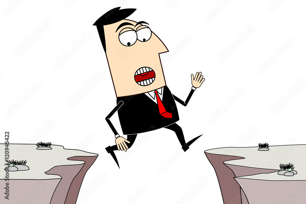 Businessman adversity Stock Illustration | Adobe Stock