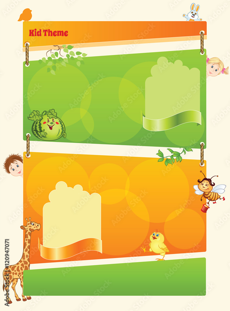 Cartoon kid template Stock Vector | Adobe Stock