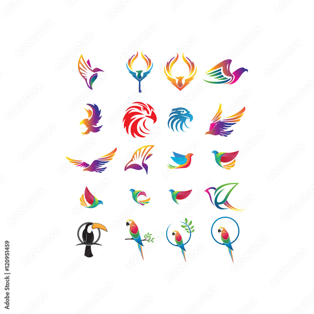 20 Eagle Logo Elements Stock Vector | Adobe Stock