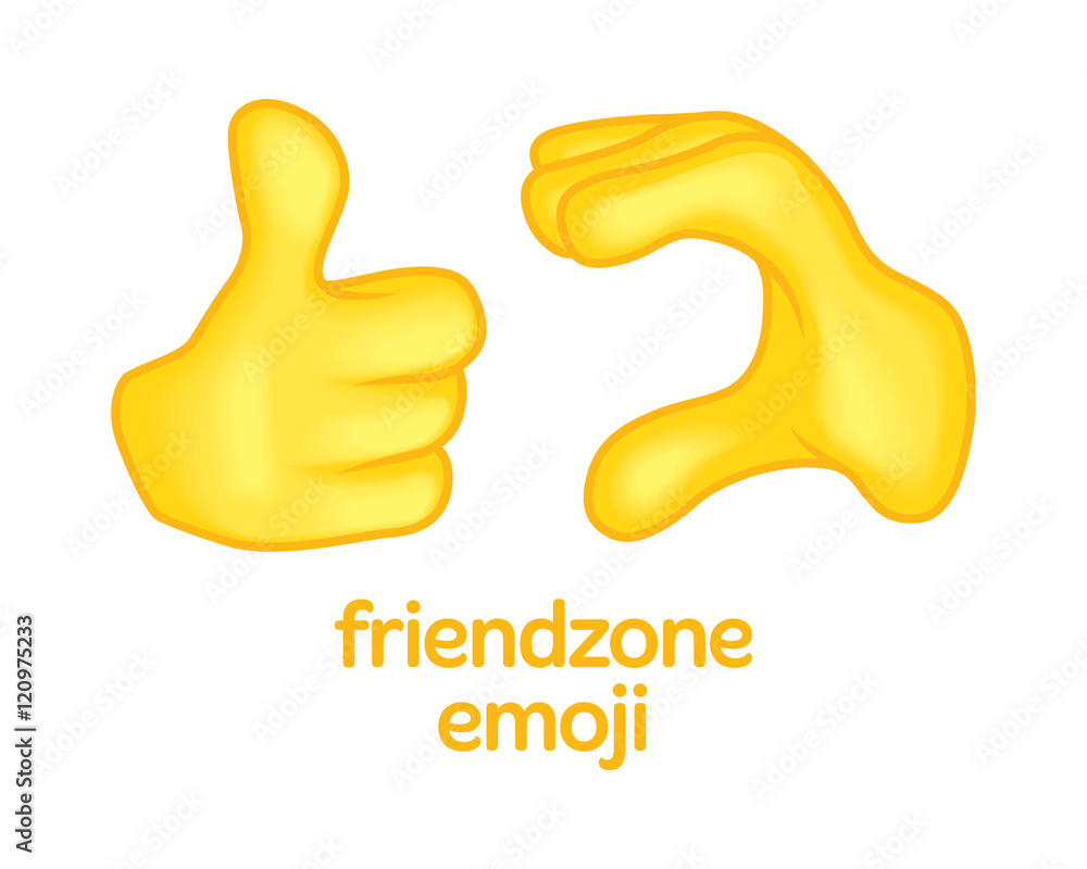friendzone sign symbol gesture emoticon emoji friend and love ...