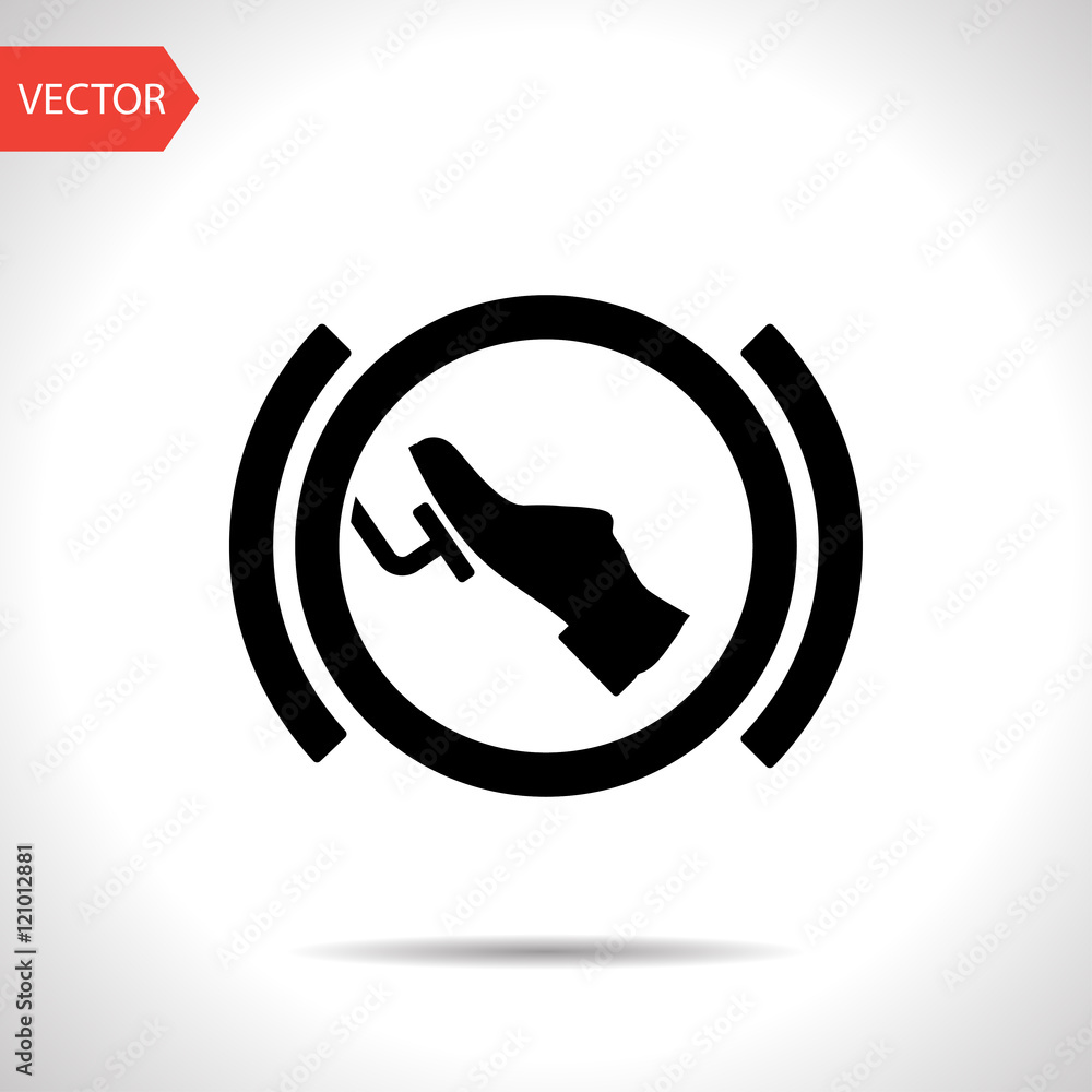 Press break pedal warning vector hmi dashboard flat icon Stock Vector ...