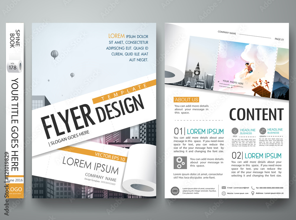 Toilet roll poster portfolio layout design.City design on A4 brochure ...