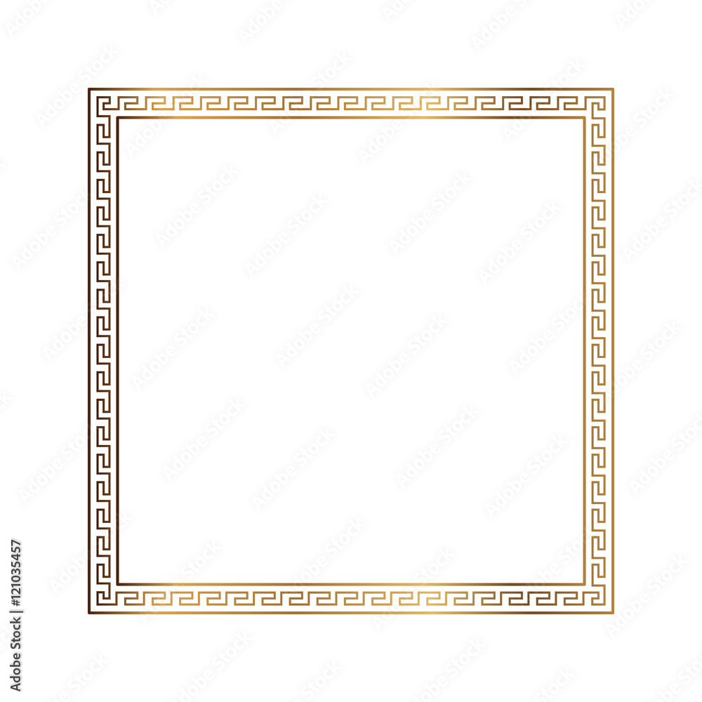 Greek style ornamental decorative frame pattern isolated. Greek ...