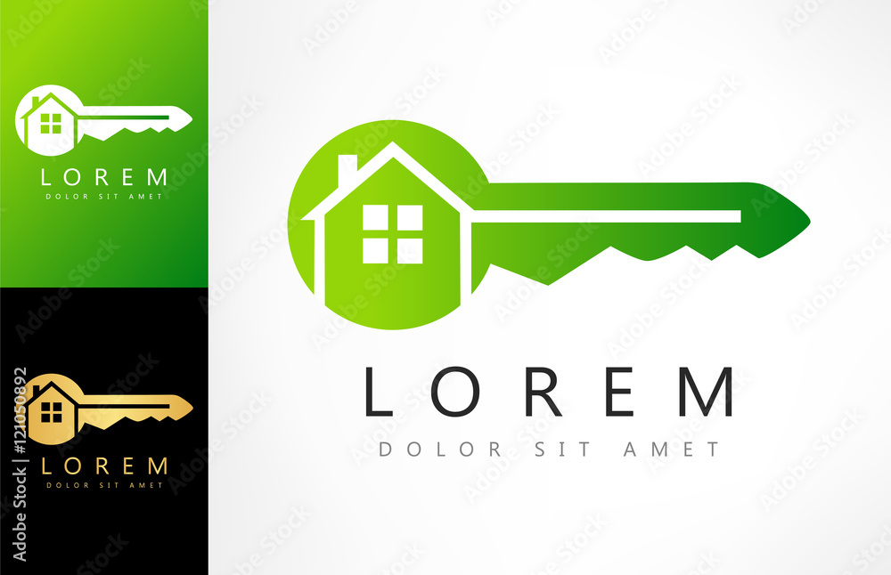 house - key logo Stock Vector | Adobe Stock