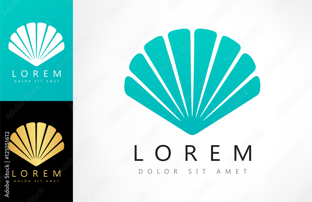 sea shell logo Stock Vector | Adobe Stock