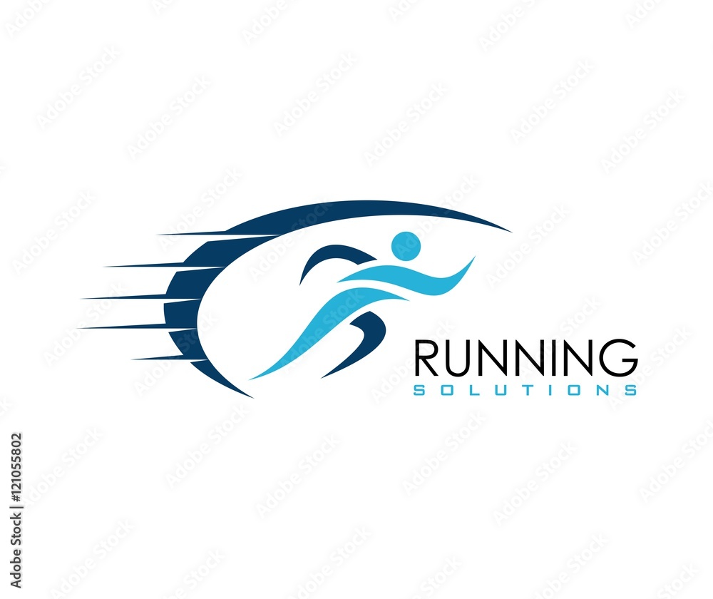 Running man logo Stock Vector | Adobe Stock