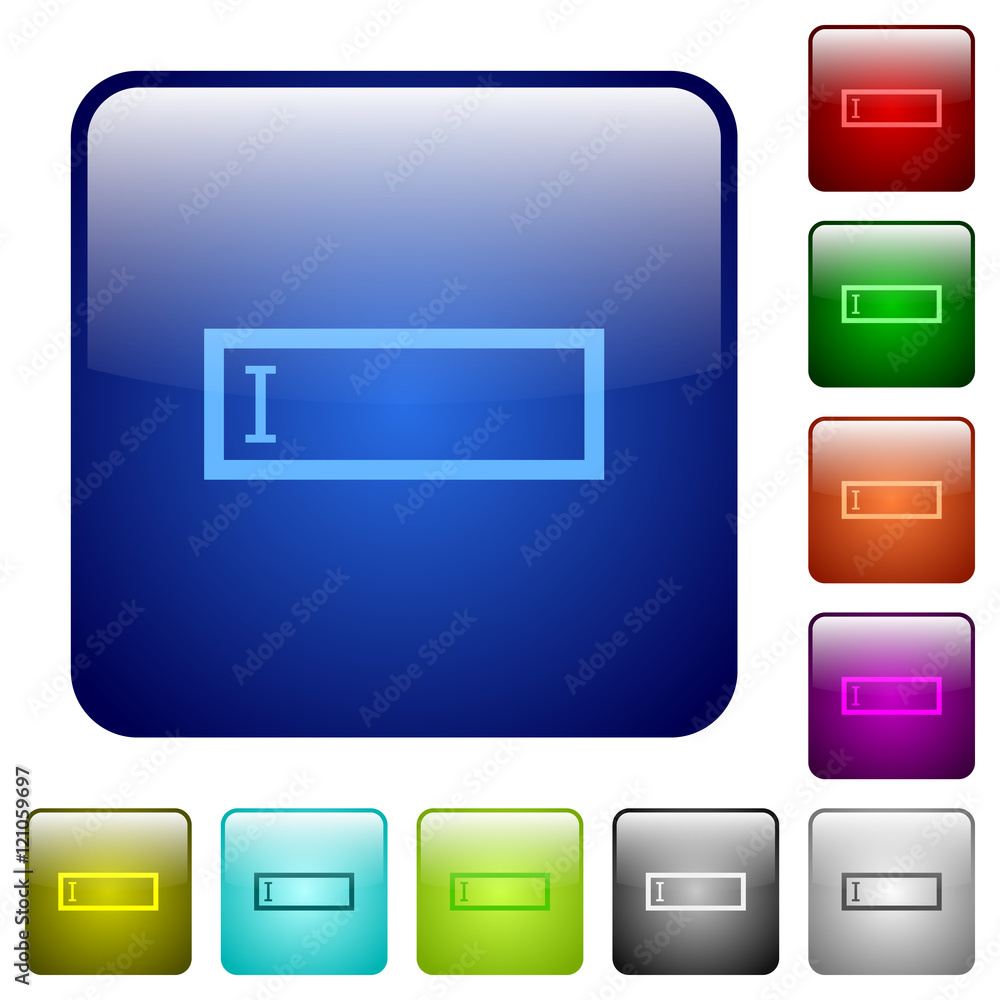 Color editbox square buttons Stock Vector | Adobe Stock