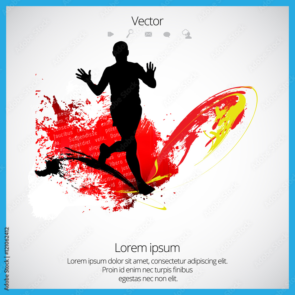 Runner. Sport background. Vector Stock Vector | Adobe Stock