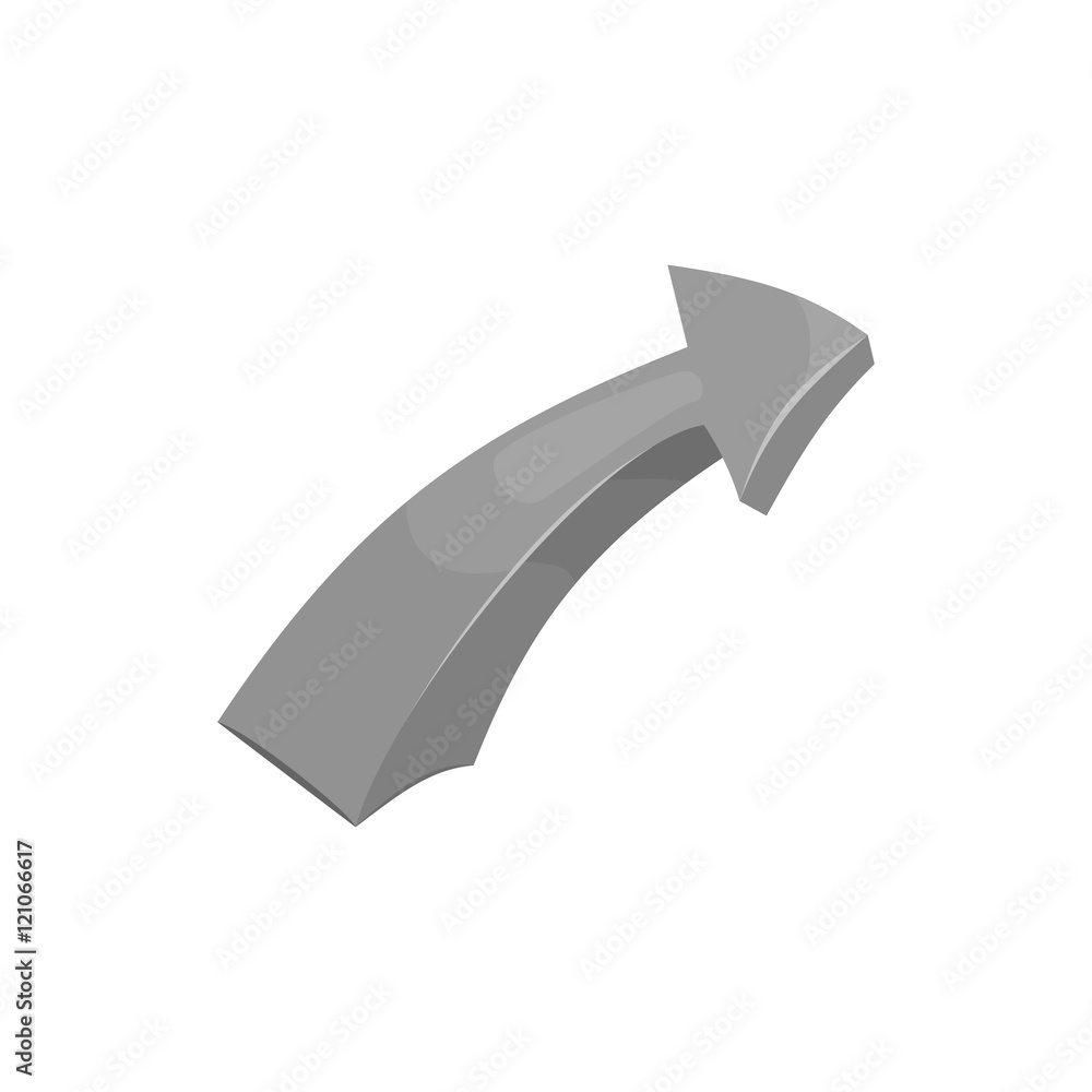 Direction arrow up icon in black monochrome style isolated on white ...