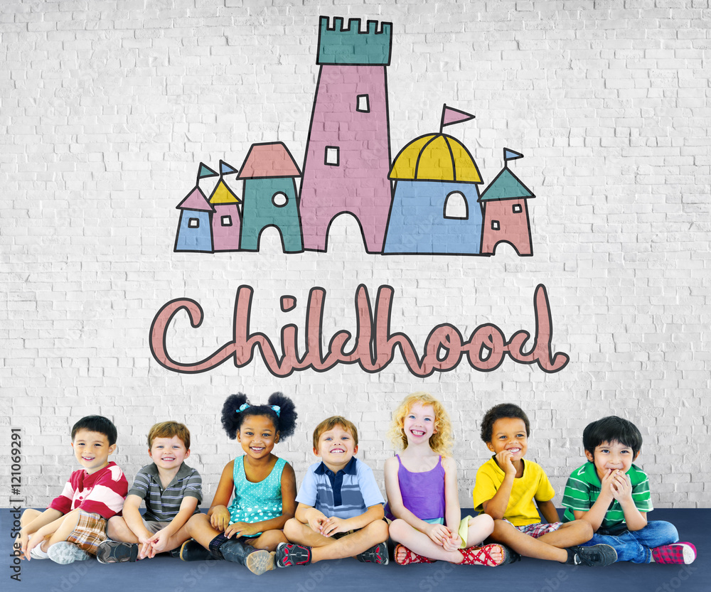 Childhood Children Palace Castle Graphic Concept Stock Photo | Adobe Stock