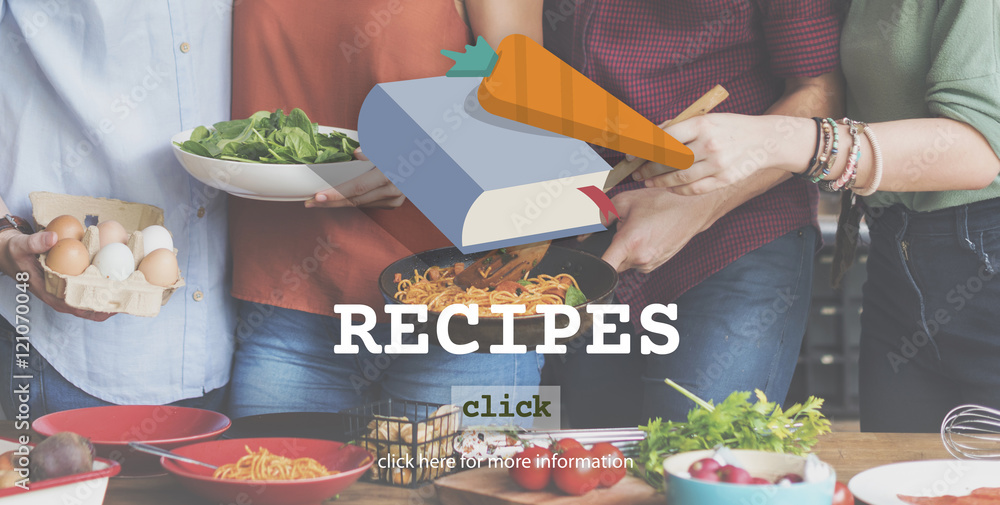 Recipes Food Menu Cafe Restaurant Concept Stock Photo | Adobe Stock