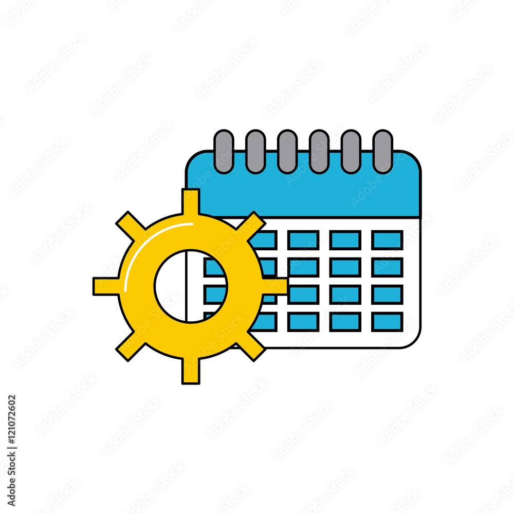 calendar with social media icon vector illustration design Stock Vector ...