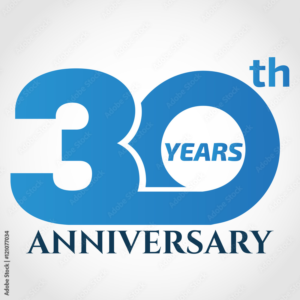 30 years anniversary logo design template Stock Vector | Adobe Stock