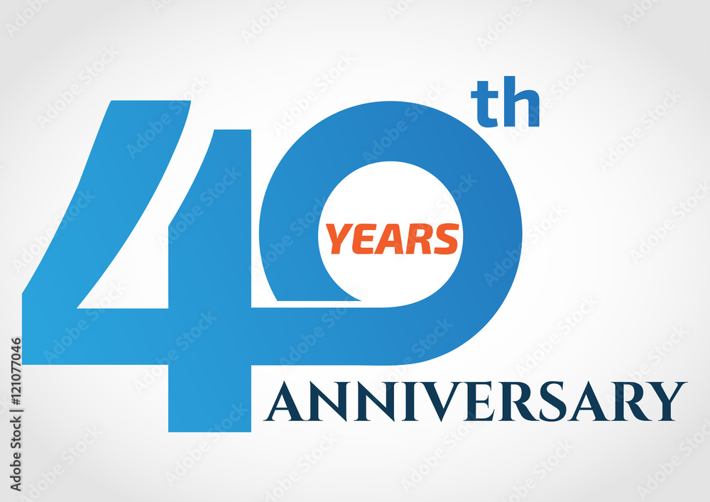 40 years anniversary logo design template Stock Vector | Adobe Stock