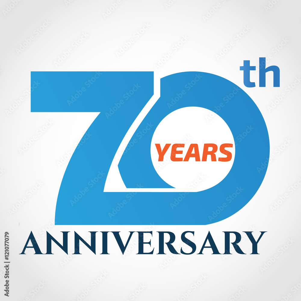 70 years anniversary logo design template Stock Vector | Adobe Stock