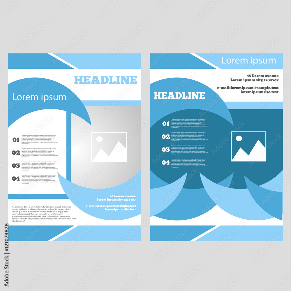 A4 Brochure flyer design layout template front page and back pa Stock ...