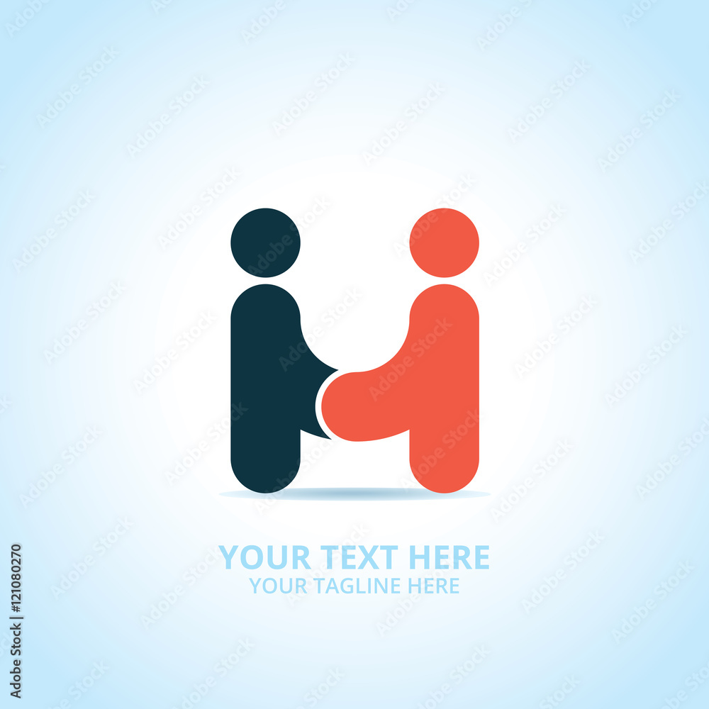 Abstract support logo, design concept, emblem, icon, flat logotype ...