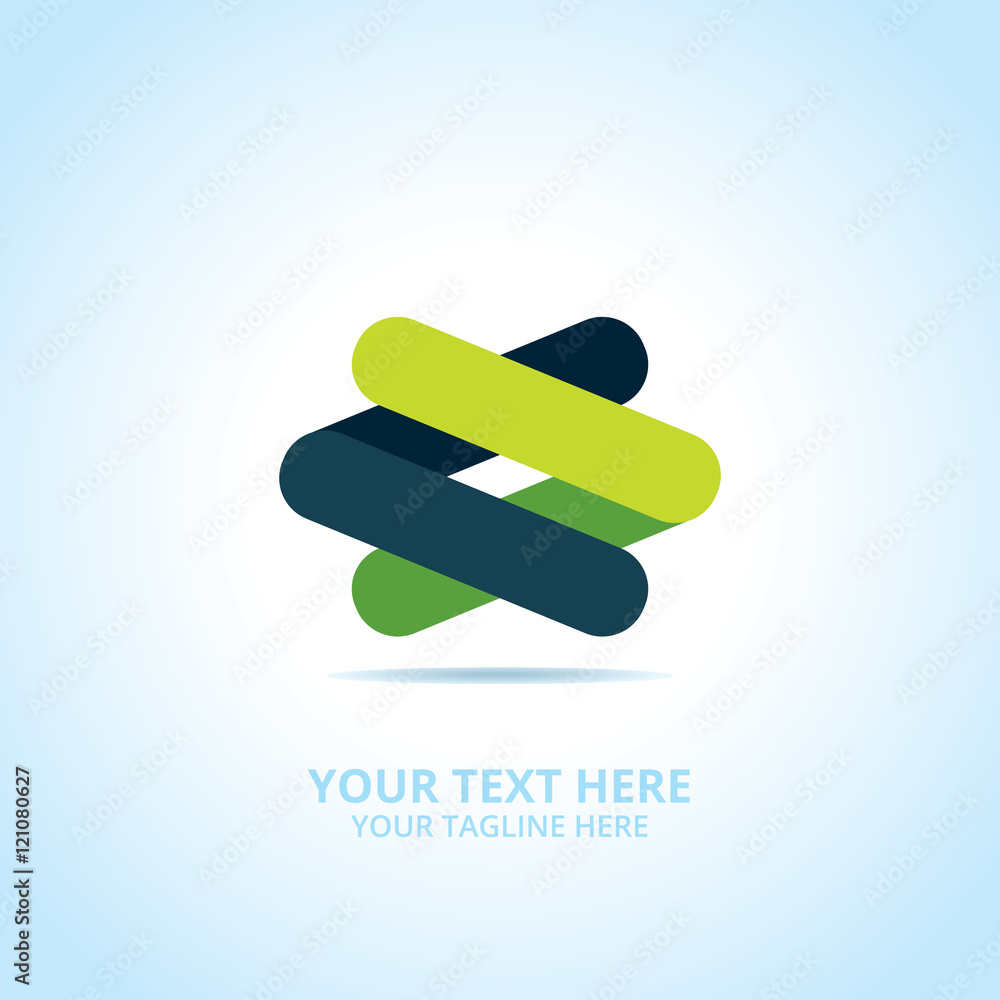 Abstract geometry logo, design concept, emblem, icon, flat logotype ...