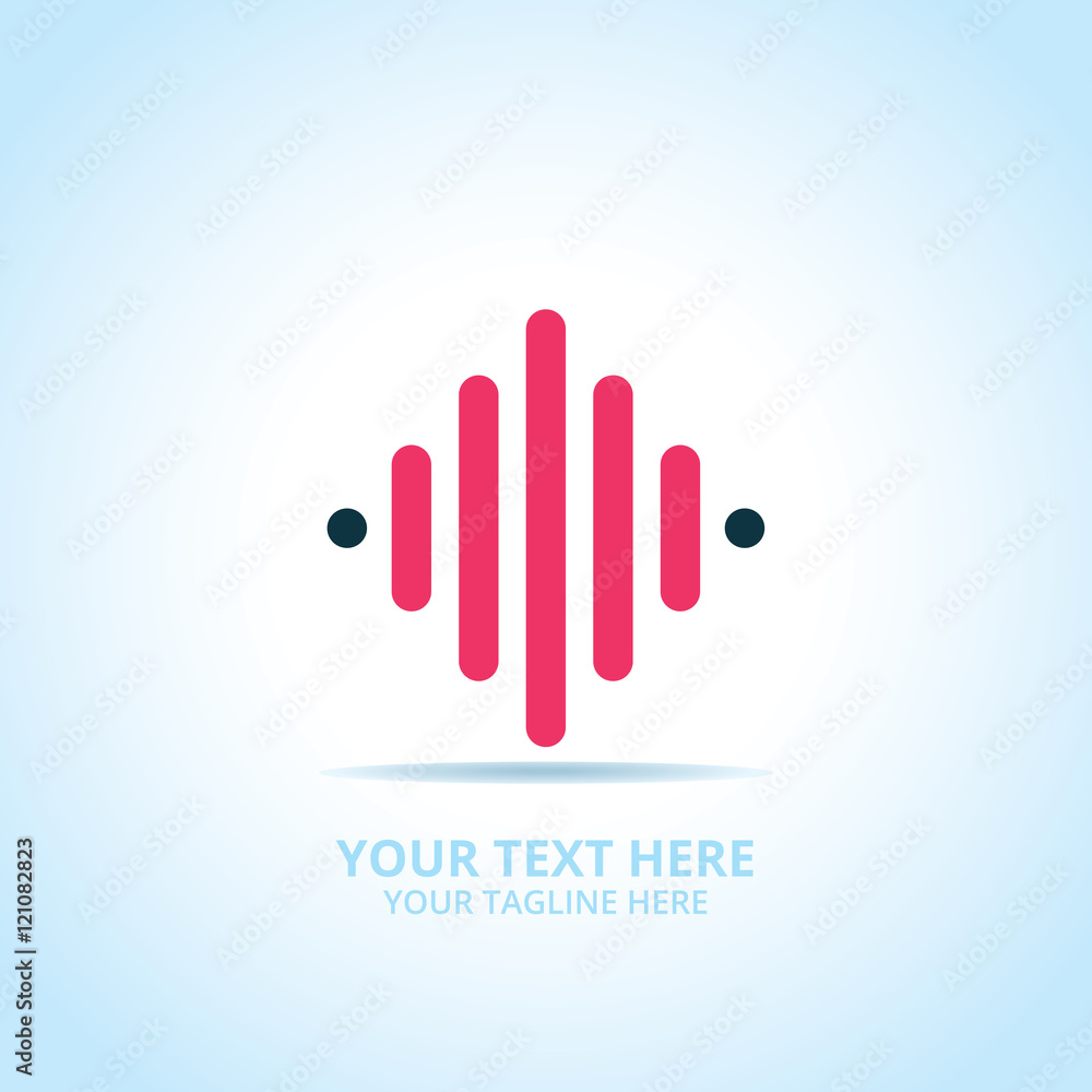 Abstract signal logo, design concept, emblem, icon, flat logotype ...