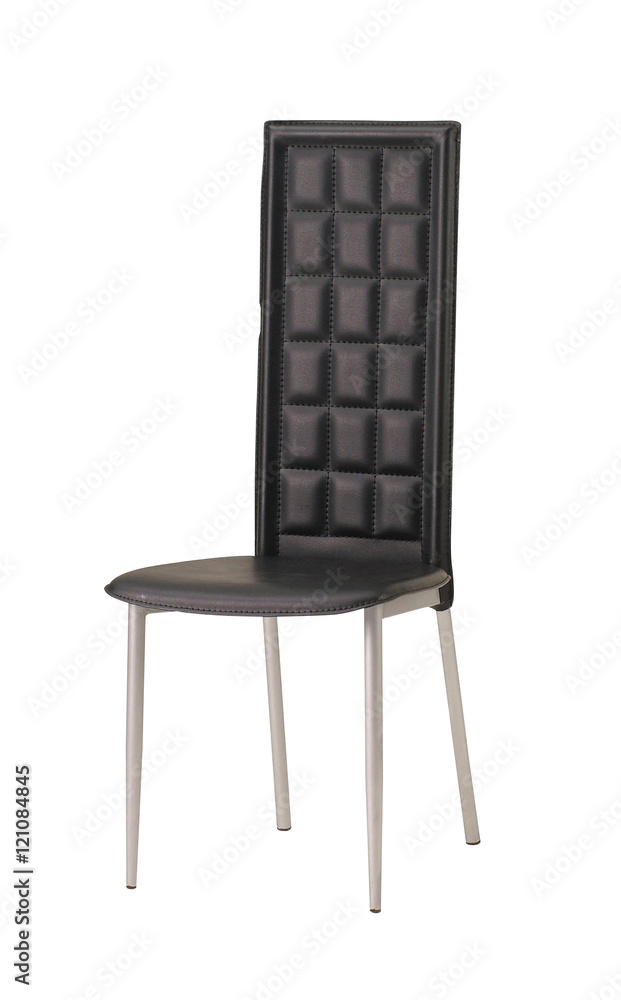 Modern black chair isolated on white background with clipping path ...