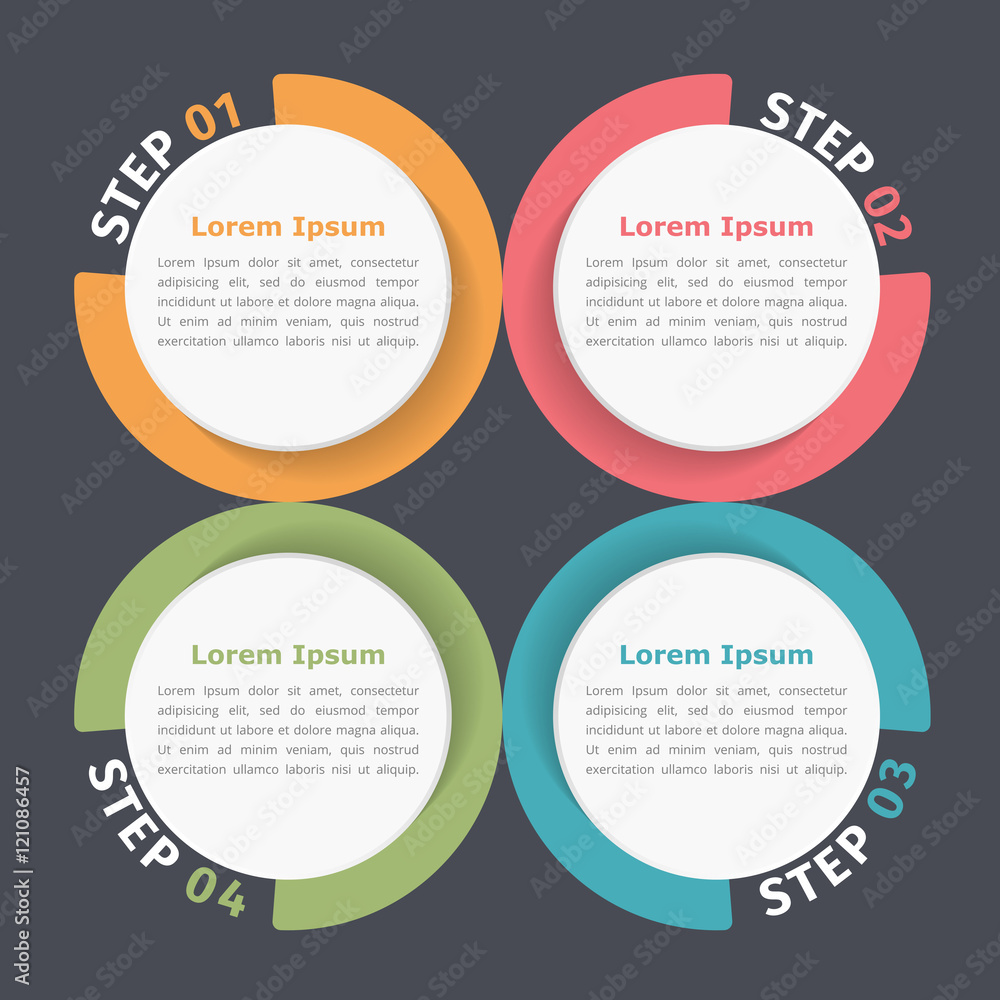 Circle Diagram Four Elements Stock Vector | Adobe Stock