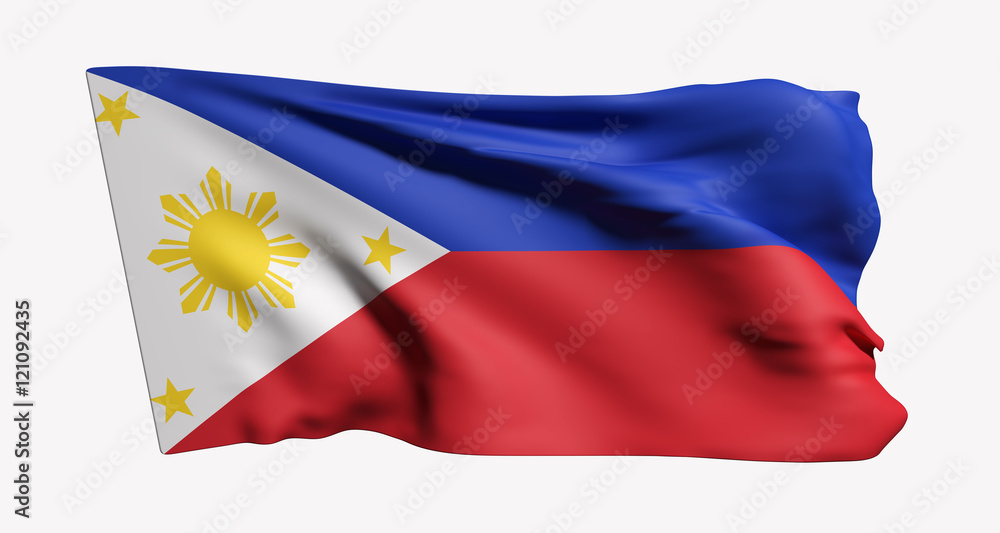 Republic of the Philippines flag waving Stock Illustration | Adobe Stock