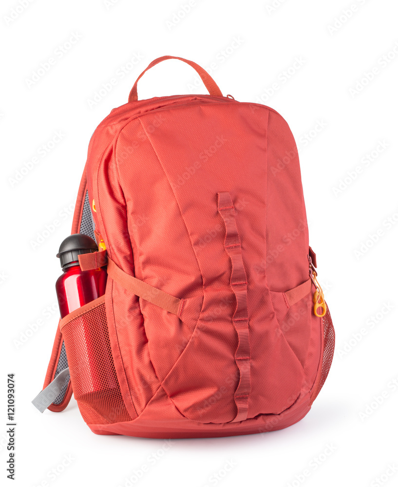 red backpack Stock Photo | Adobe Stock