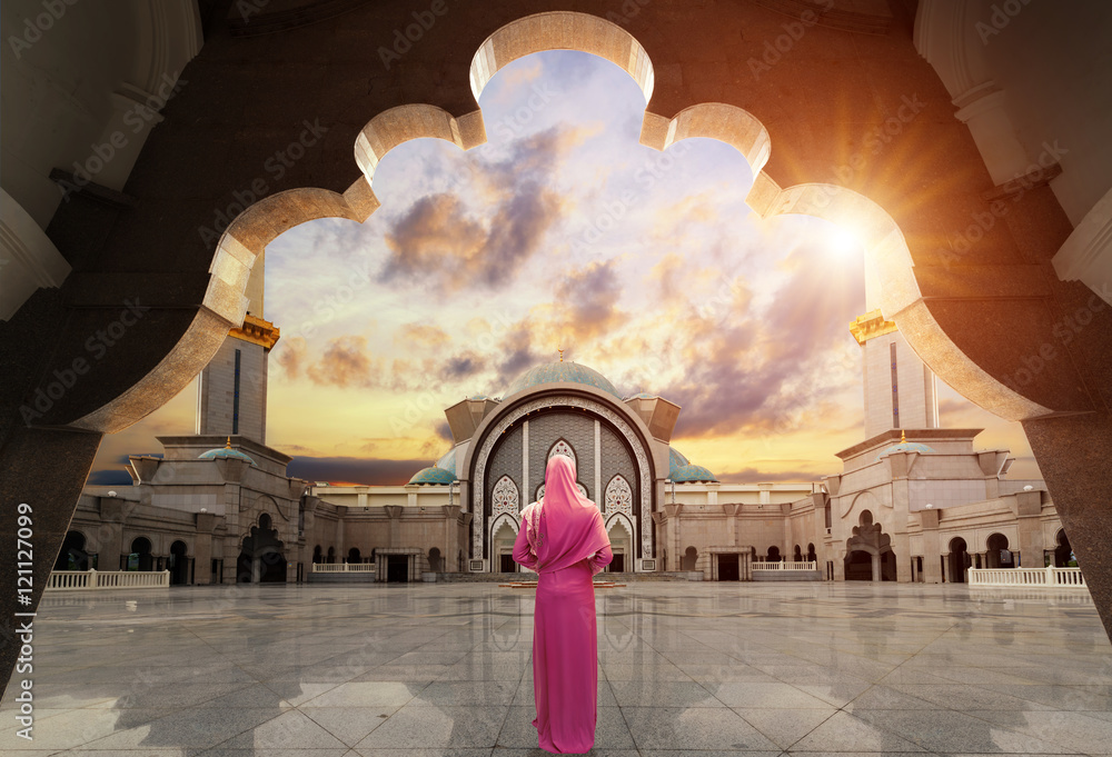 Malaysia Mosque with Muslim pray in Malaysia, Asian Stock Photo | Adobe ...