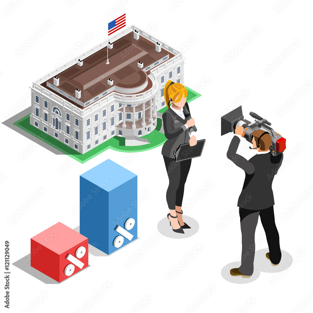 Usa Election 2016 infographic News Infographic White House Us Vector ...