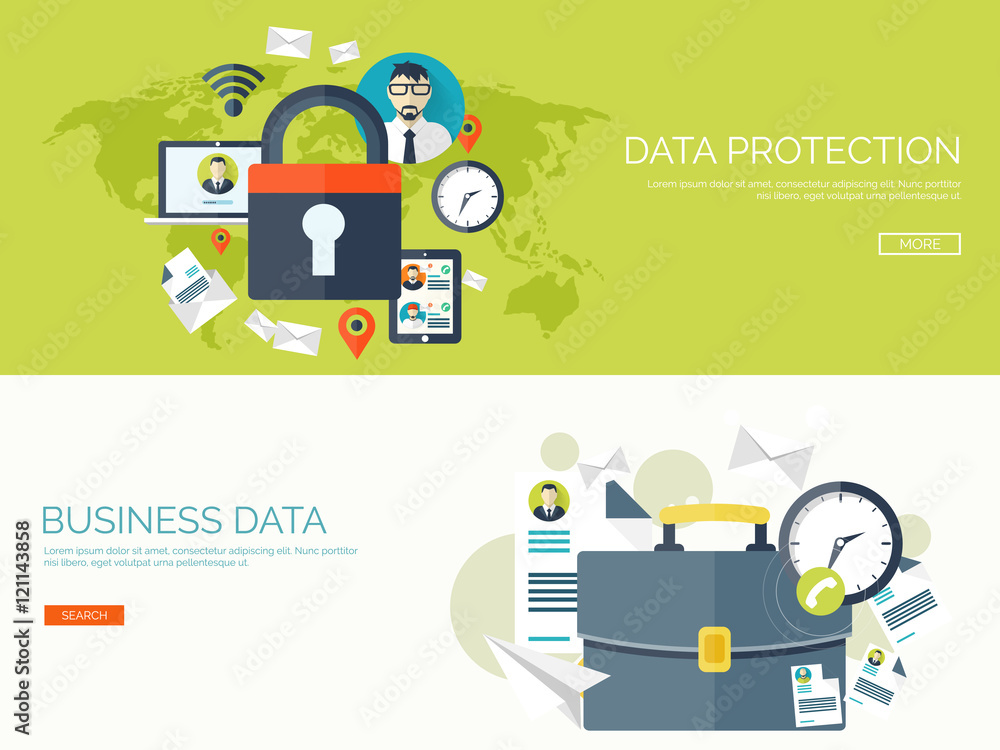 Vector illustration. Flat business background. Management ...