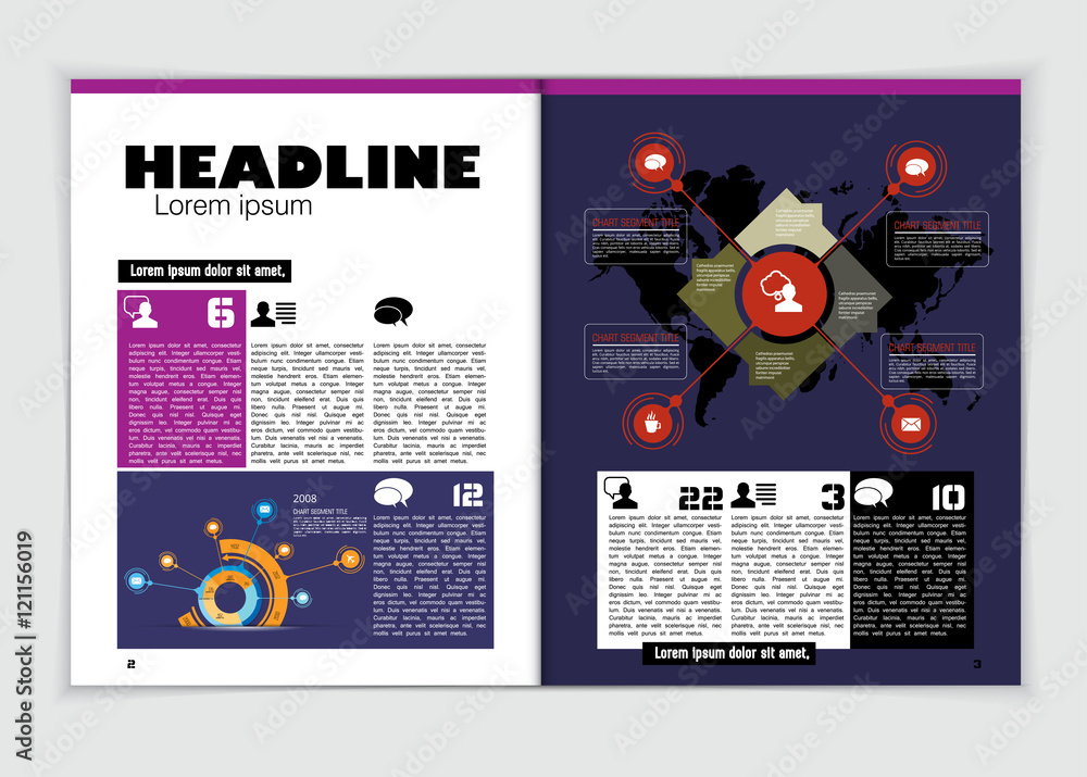 Design newspaper template with infographic elements Stock Vector ...