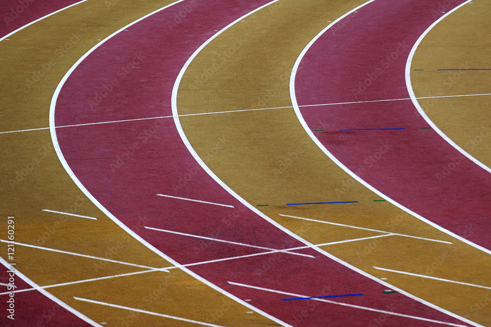 Foto Stock Running track closeup | Adobe Stock