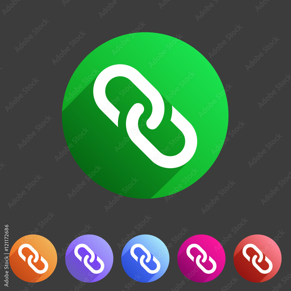 link chain icon flat web sign symbol logo label Stock-Vektorgrafik ...
