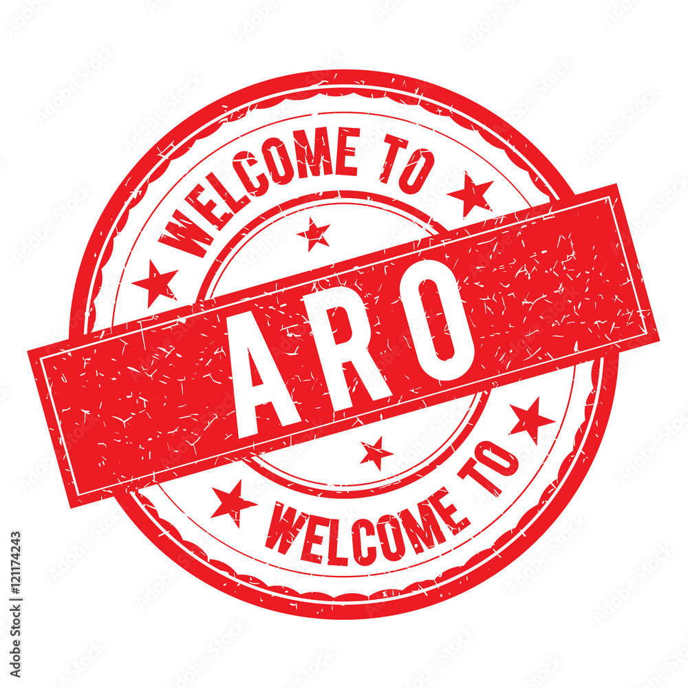 Welcome to ARO Stamp Sign Vector. Stock Vector | Adobe Stock