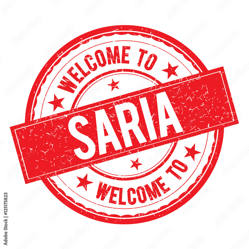 Vetor de Welcome to SARIA Stamp Sign Vector. do Stock | Adobe Stock