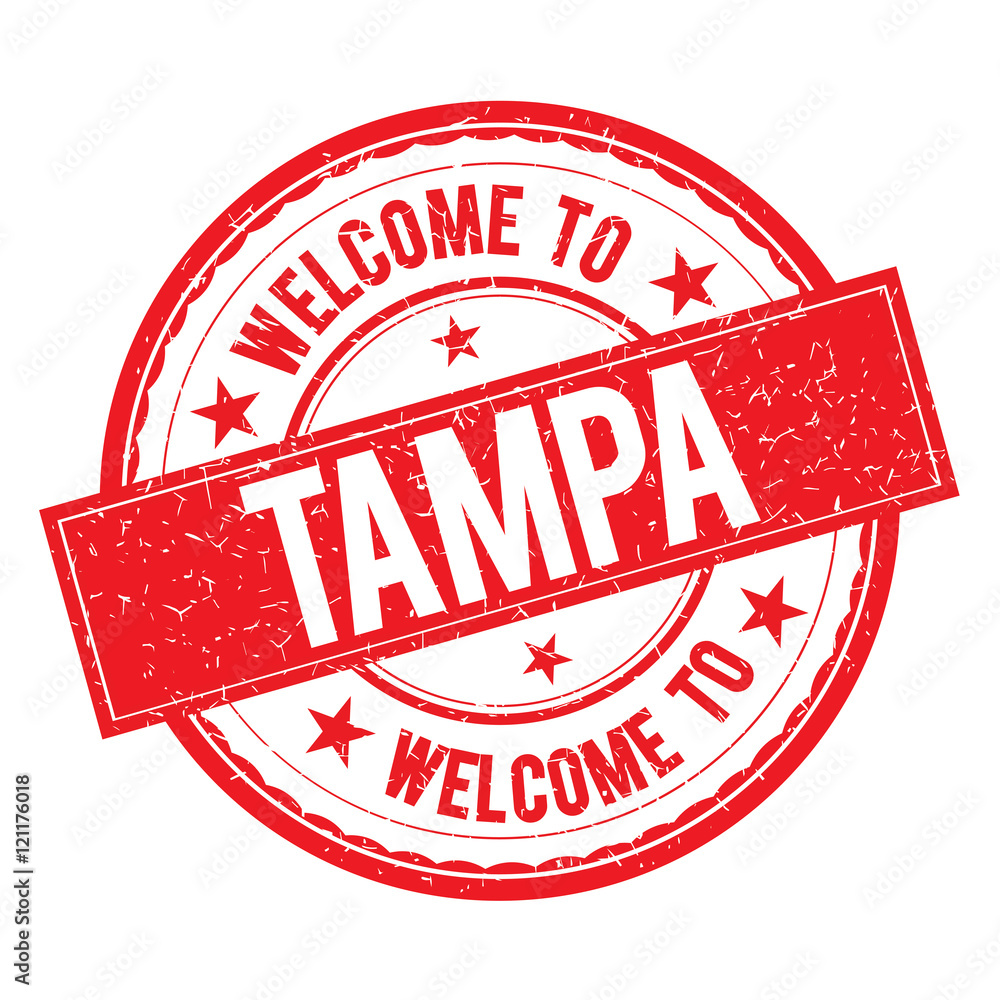 Welcome to TAMPA Stamp Sign Vector. Stock Vector | Adobe Stock