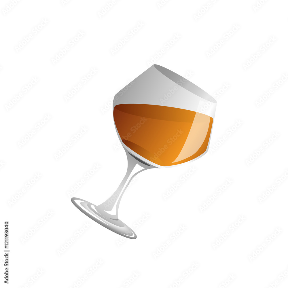 brandy glass and brandy, Vector Stock Vector | Adobe Stock