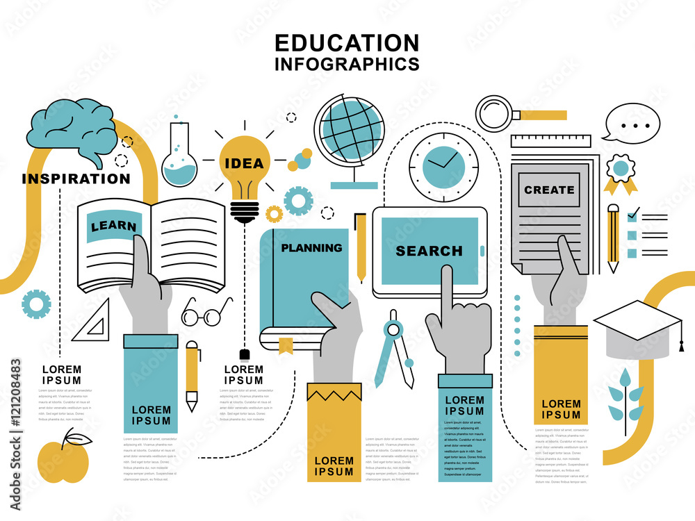 Education infographic design Stock Vector | Adobe Stock