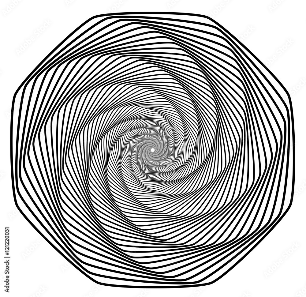 Geometric octagon illusion Stock Vector | Adobe Stock