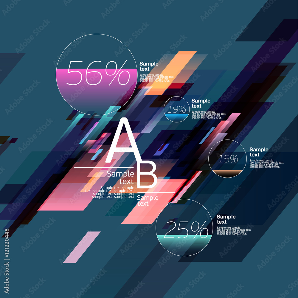 Colorful abstract graph Stock Vector | Adobe Stock