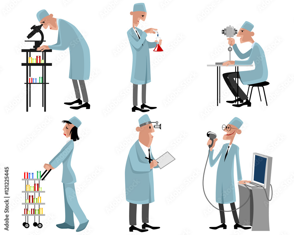 Six doctors set Stock Vector | Adobe Stock