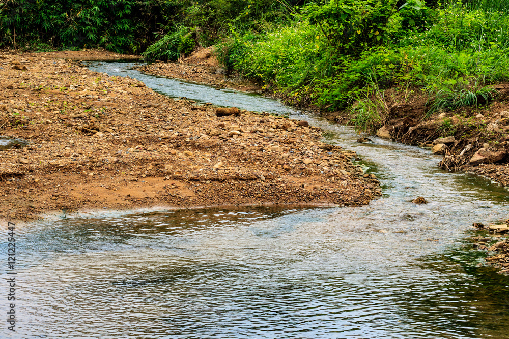 stream on Roadside in thailand Stock Photo | Adobe Stock