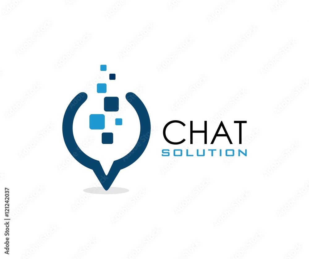 Chat logo Stock Vector | Adobe Stock