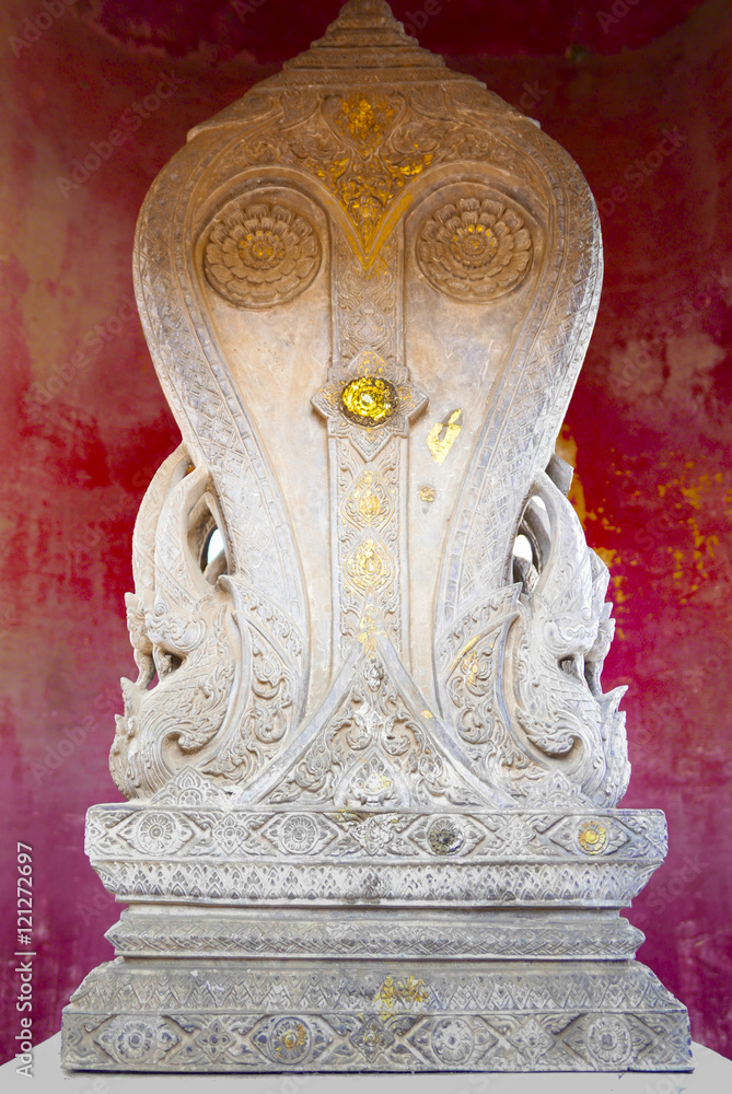 Old of Sema, symbol of buddhism and thai art architecture in Wat Phra ...