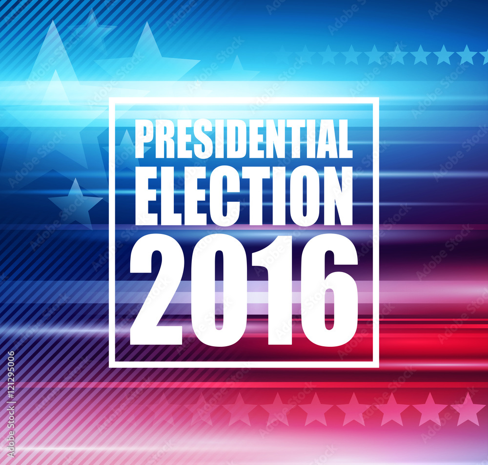 2016 USA presidential election poster. Vector illustration Stock Vector ...