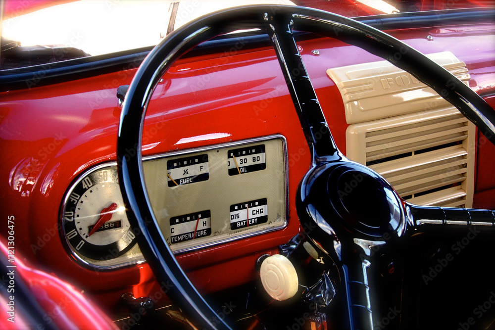 1950 Ford Truck Dashboard Stock Photo | Adobe Stock