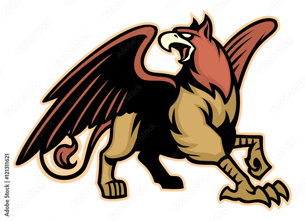 griffin mythology creature mascot Stock Vector | Adobe Stock
