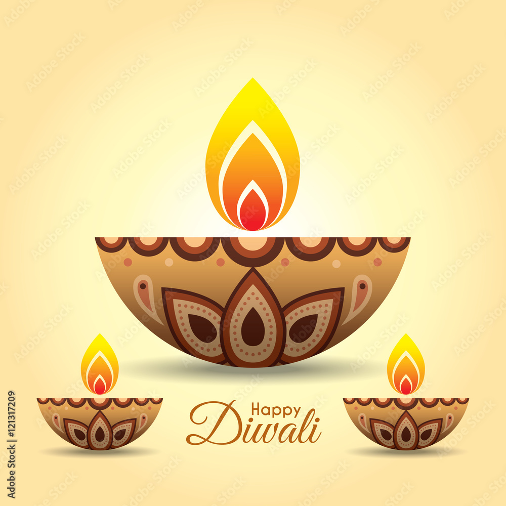 Diwali Diya Wallpaper Vector