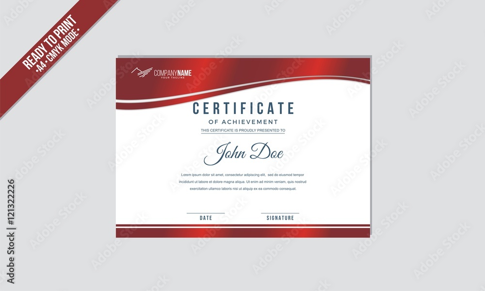 Certificate decorated template lines vector Stock Vector | Adobe Stock