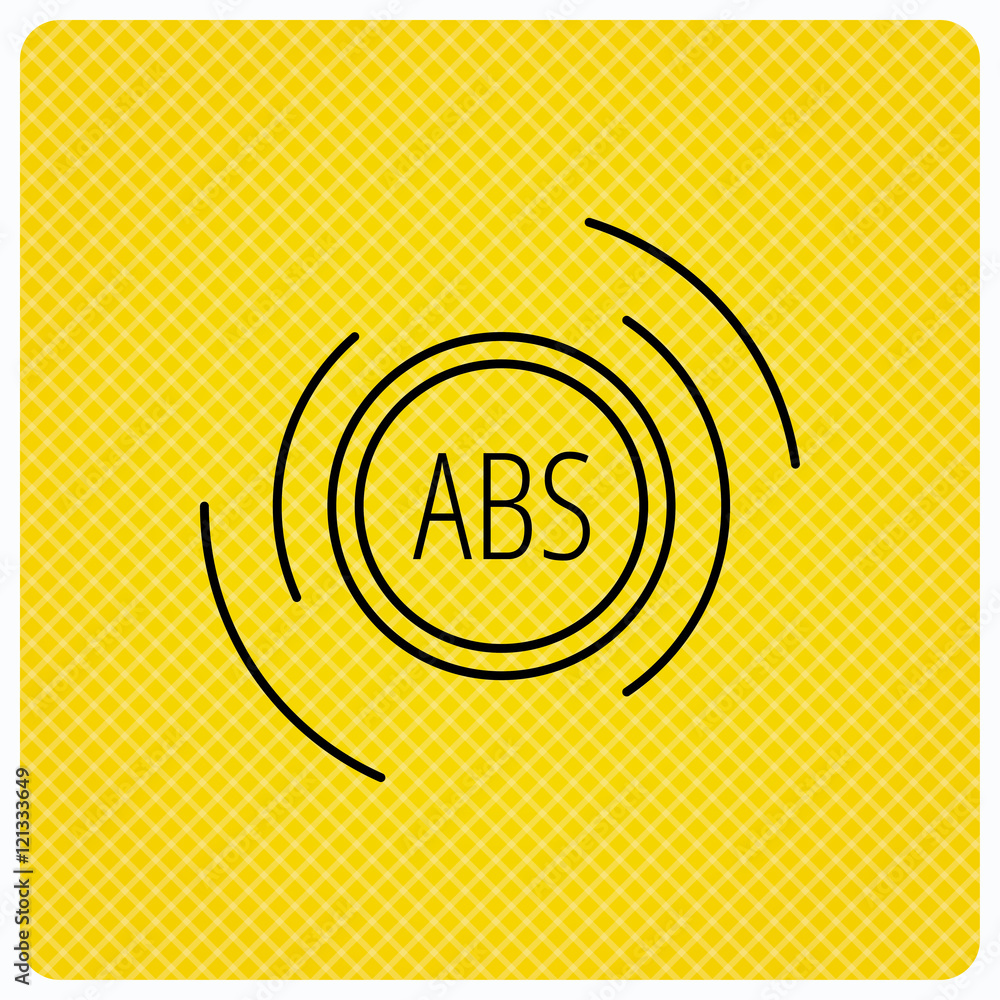ABS icon. Brakes antilock system sign. Stock Vector | Adobe Stock